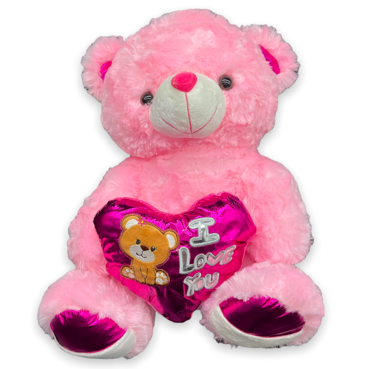 Toys and Beyond - I Love You Heart Bear - Teddy Bear Plush Toy - Pink ...