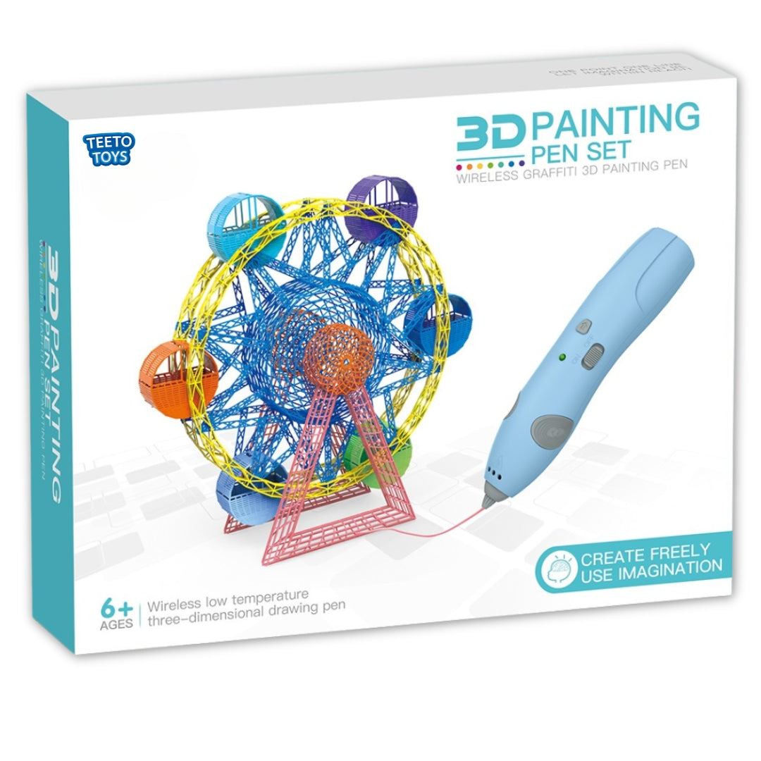 Rechargeable Wireless 3D Printing Drawing Pen Set - BLUE – Avalanche ...