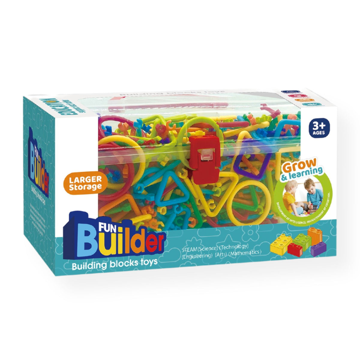 Fun Builder Smart Sticks - DIY STEM Toy with Storage Box - Toys for Ki ...