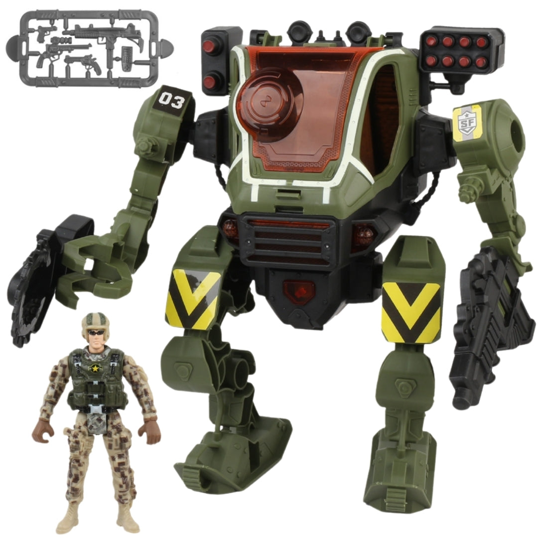 Military Combat Robot Play Set - Pretend Playset - Toys for Boys ...
